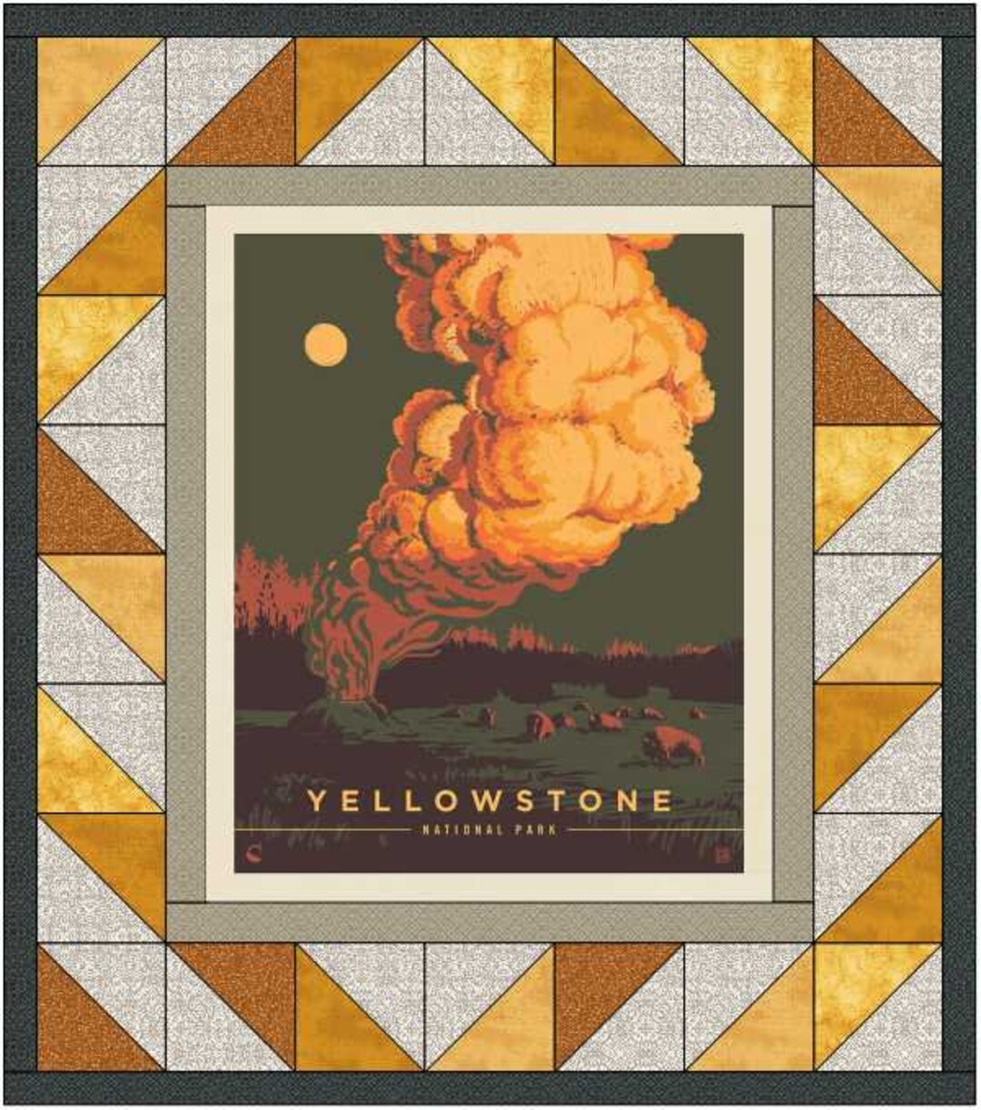 Yellowstone National Park Quilt KIT - Features 36" National Parks Panel ...