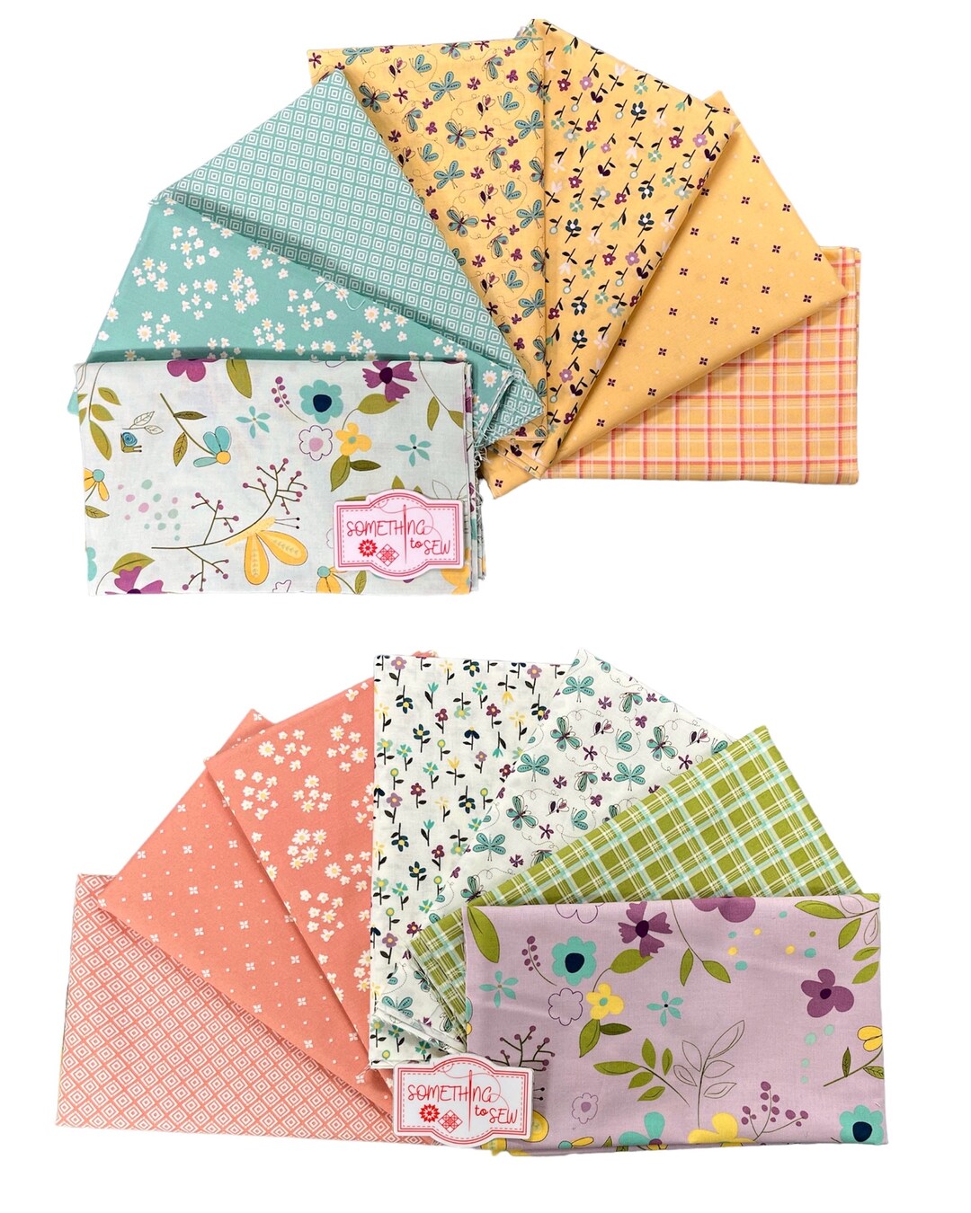 Hello Spring - Fat Quarter Bundle - 2 Colorways: Mint/yellow OR Lilac ...