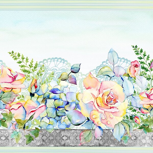 Border Print Fabric - Etsy