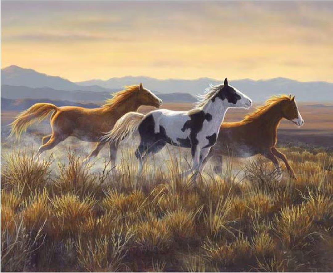 Wild Horses Open Country Panel - Panel Size is 36" X 43" - Courtesy of ...