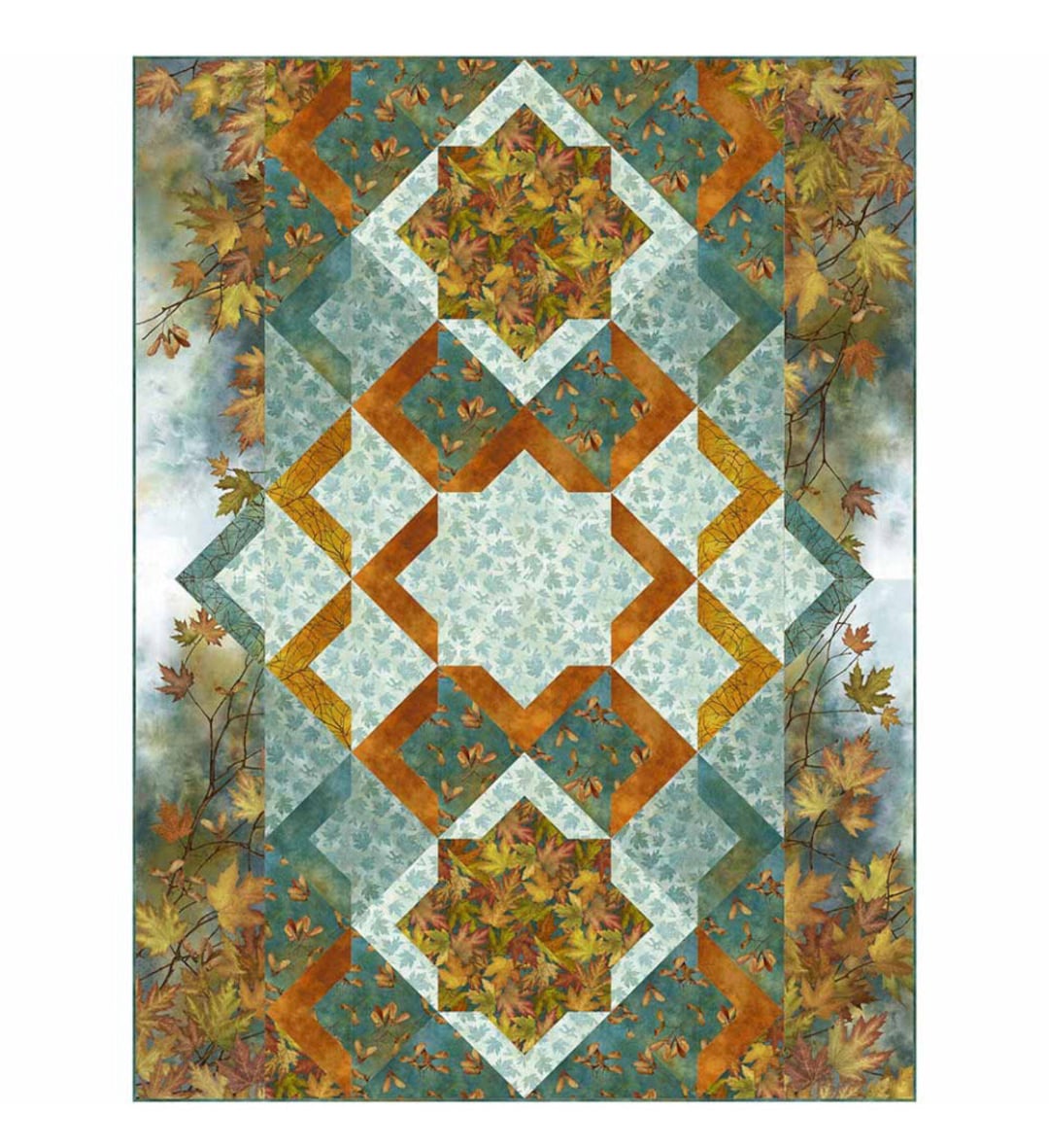 Windswept -quilt Pattern - PTN3141 - by Quiltfox Design - Size: 60" X 80" - Etsy