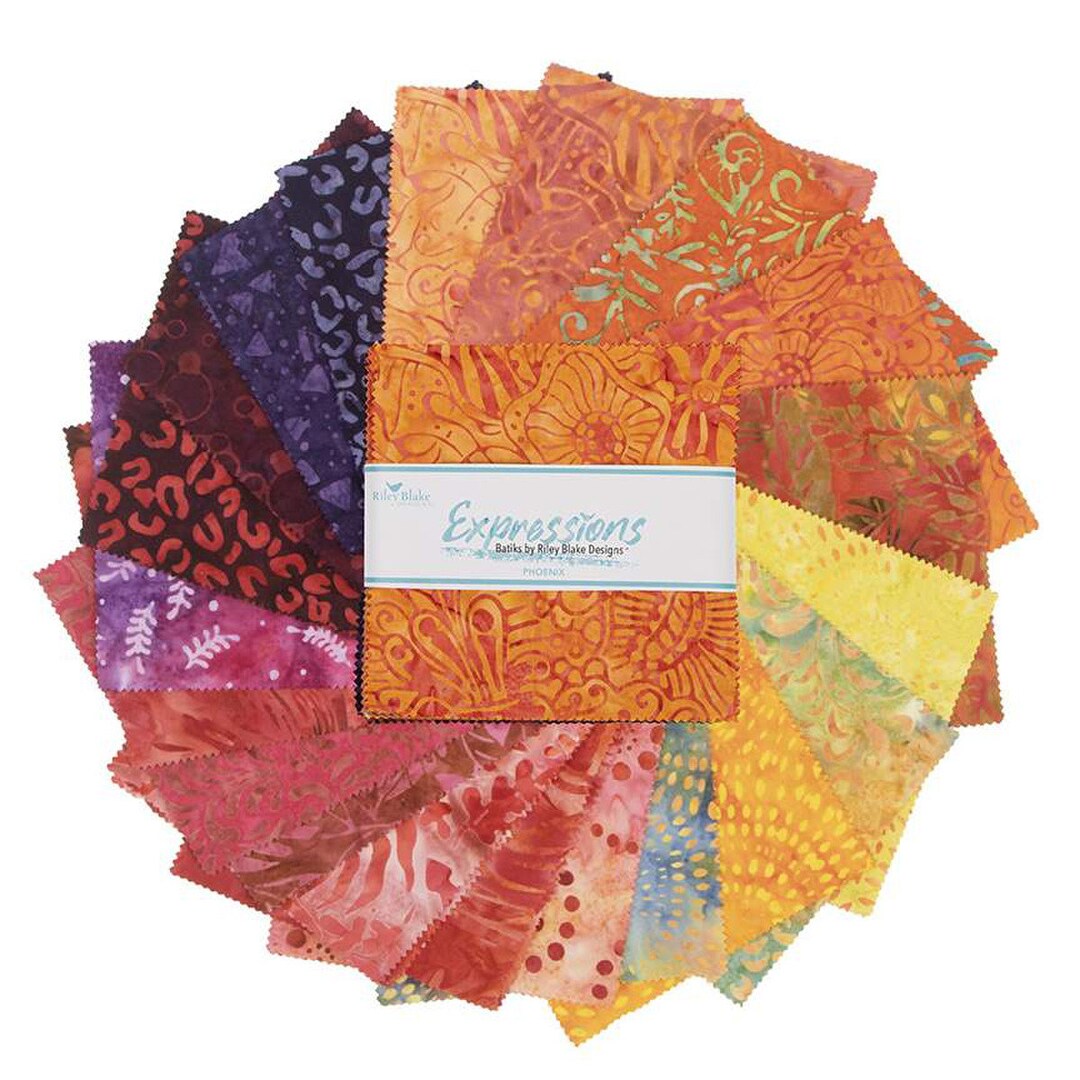Expressions Batiks Phoenix 5" Stacker - Batik Charm Pack - 5-PHNX-42 - Etsy