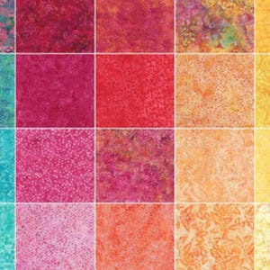 Tropical Oasis Batiks - Charm Pack - (42) 5” Squares - by Island Batik ...