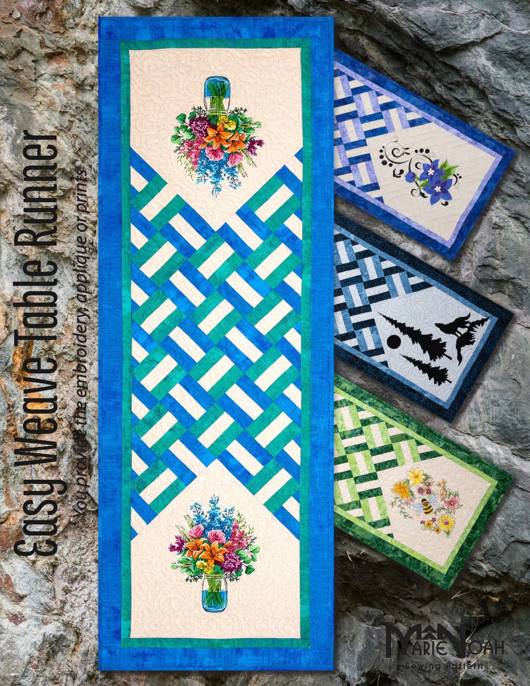 Easy Weave Table Runner PATTERN - by Marie Noah at Northern Threads ...