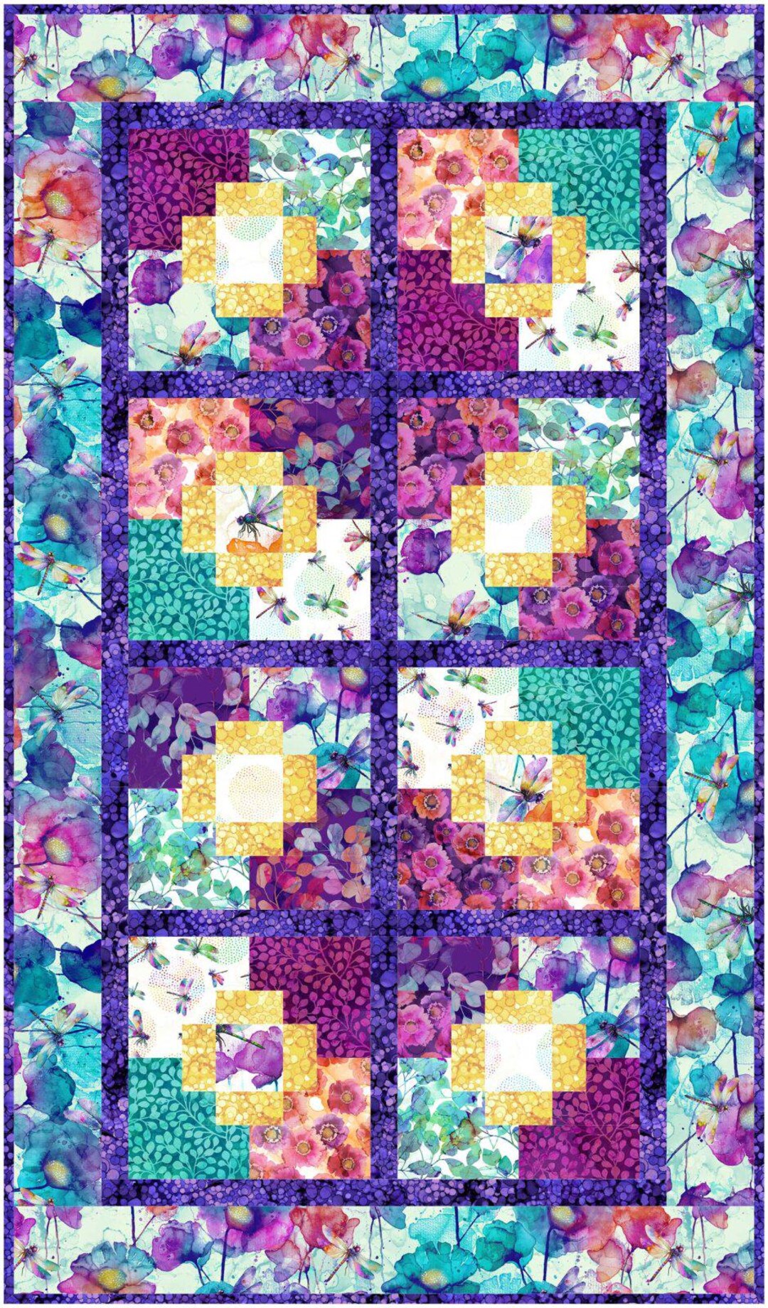 Happy Dance - Table Runner Quilt PATTERN - by Karen Schindler Bialik of ...