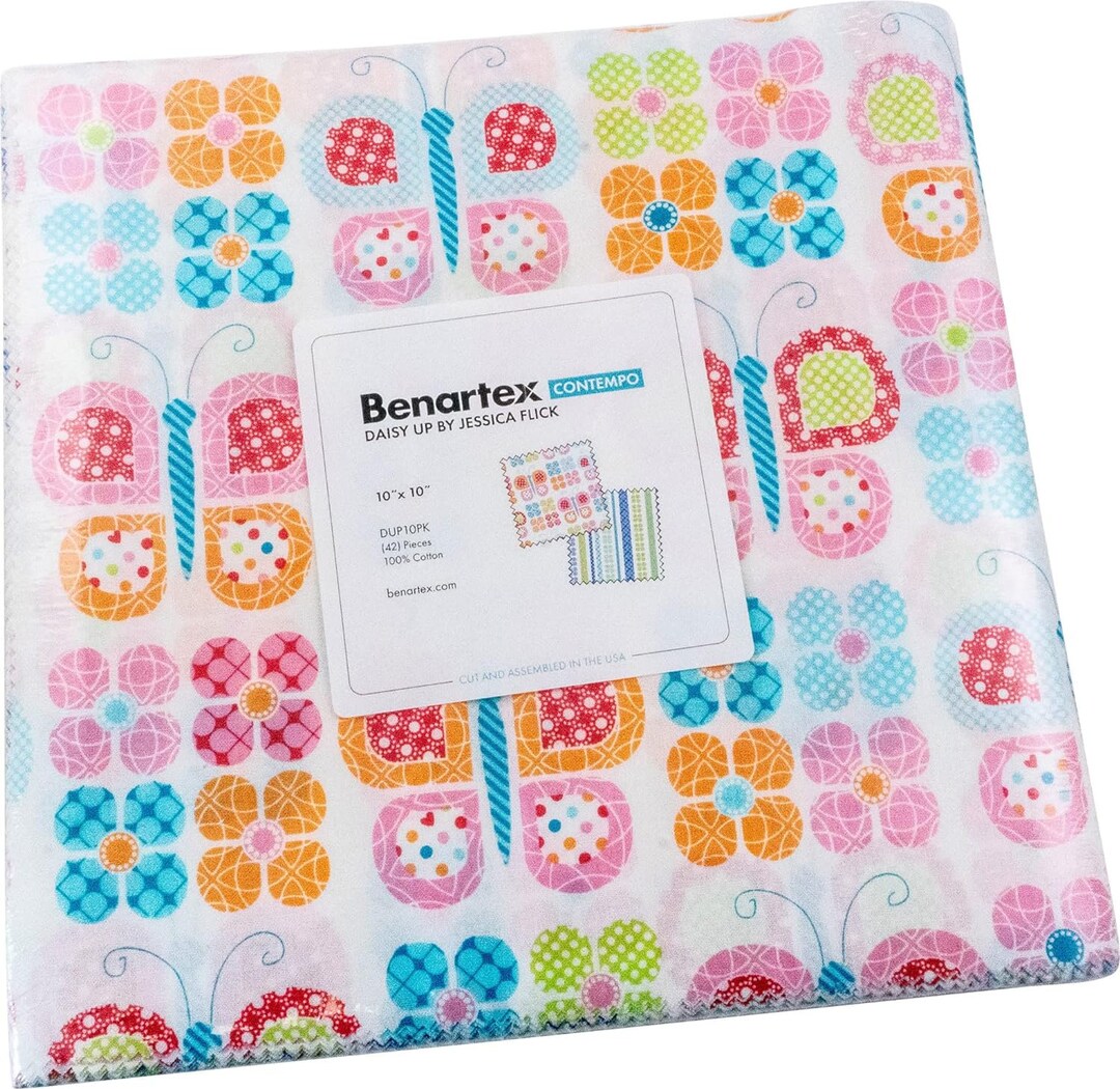 Daisy up - Layer Cake - (42) 10" Squares - Stacker - by Jessica Flick ...