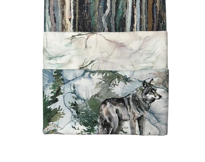 3 Yard Bundle - Featuring Lone Wolf by Northcott - (3) 36" X 43" Pieces ...