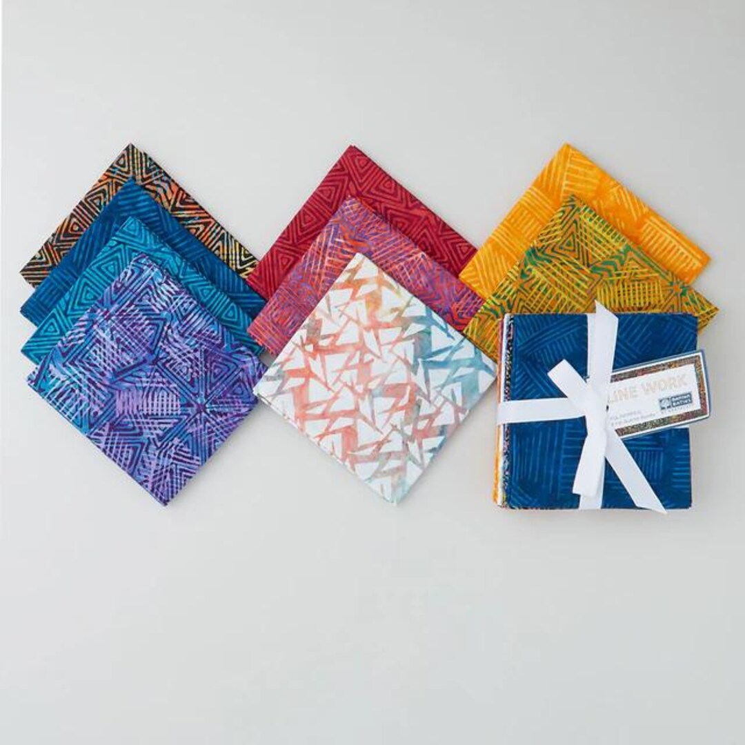 Line Works Batiks - Fat Quarter Bundle - (9) Fat Quarters - by ...