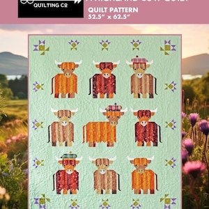 Mini Coos - a Highland Cow Quilt Pattern Booklet - by Art East Quilt ...