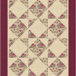 Tumbling Triangles 3 Yard Quilt Pattern - by Fran Morgan of Fabric Cafe ...