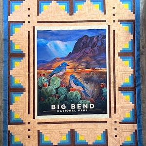 Big Bend Quilt KIT - Features National Parks Panel by Riley Blake & Around the Cabin Pattern by ...