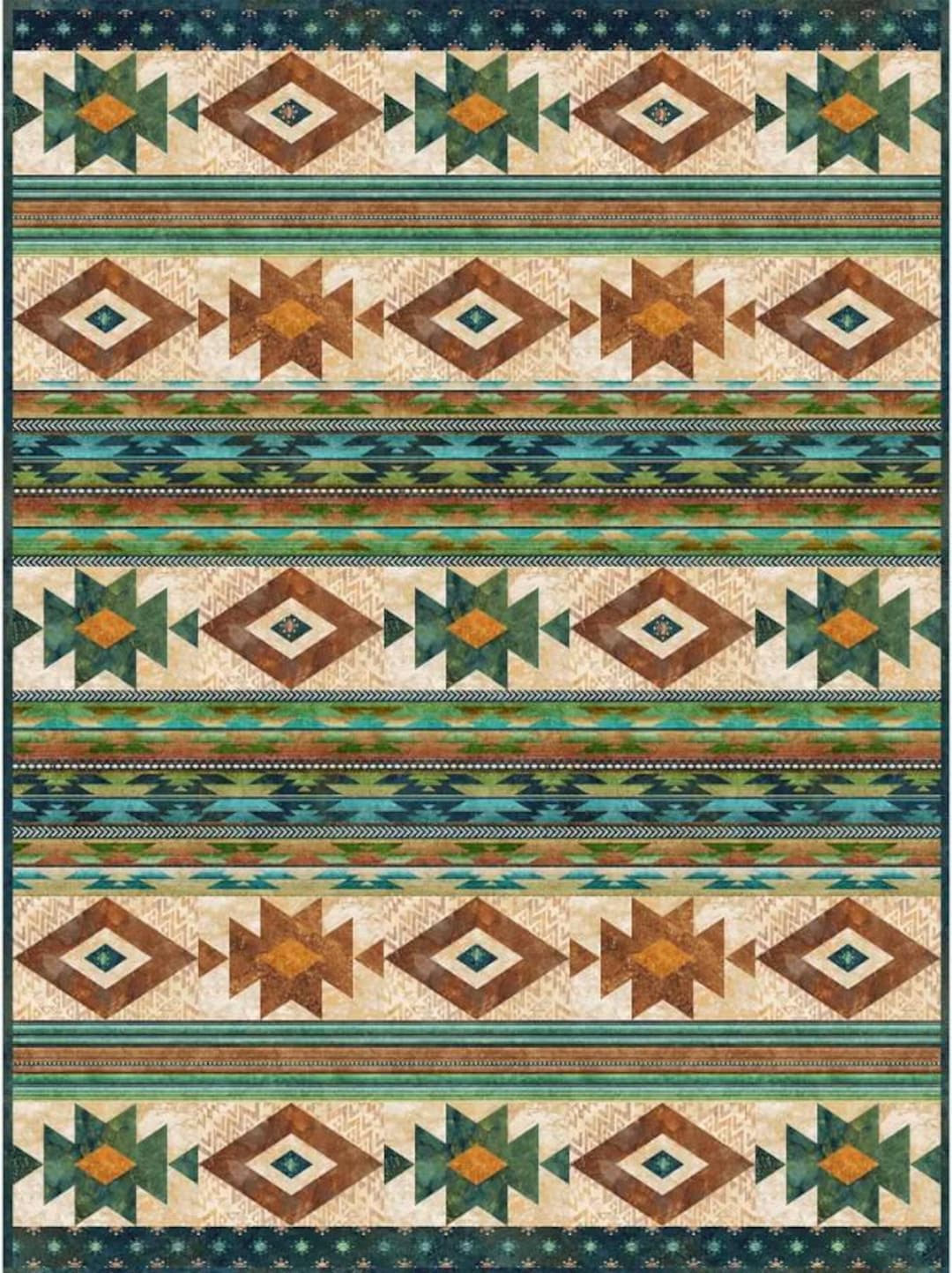 Sedona Stripe - Quilt KIT - by Tourmaline & Thyme - 46" X 62" - Throw ...
