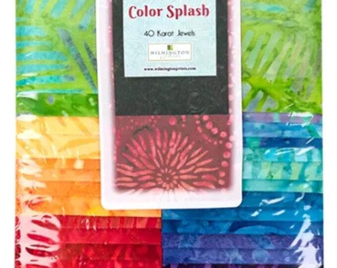 Color Splash Batiks - 40 Karat Gems - Jelly Roll - (40) 2.5" X 42 ...