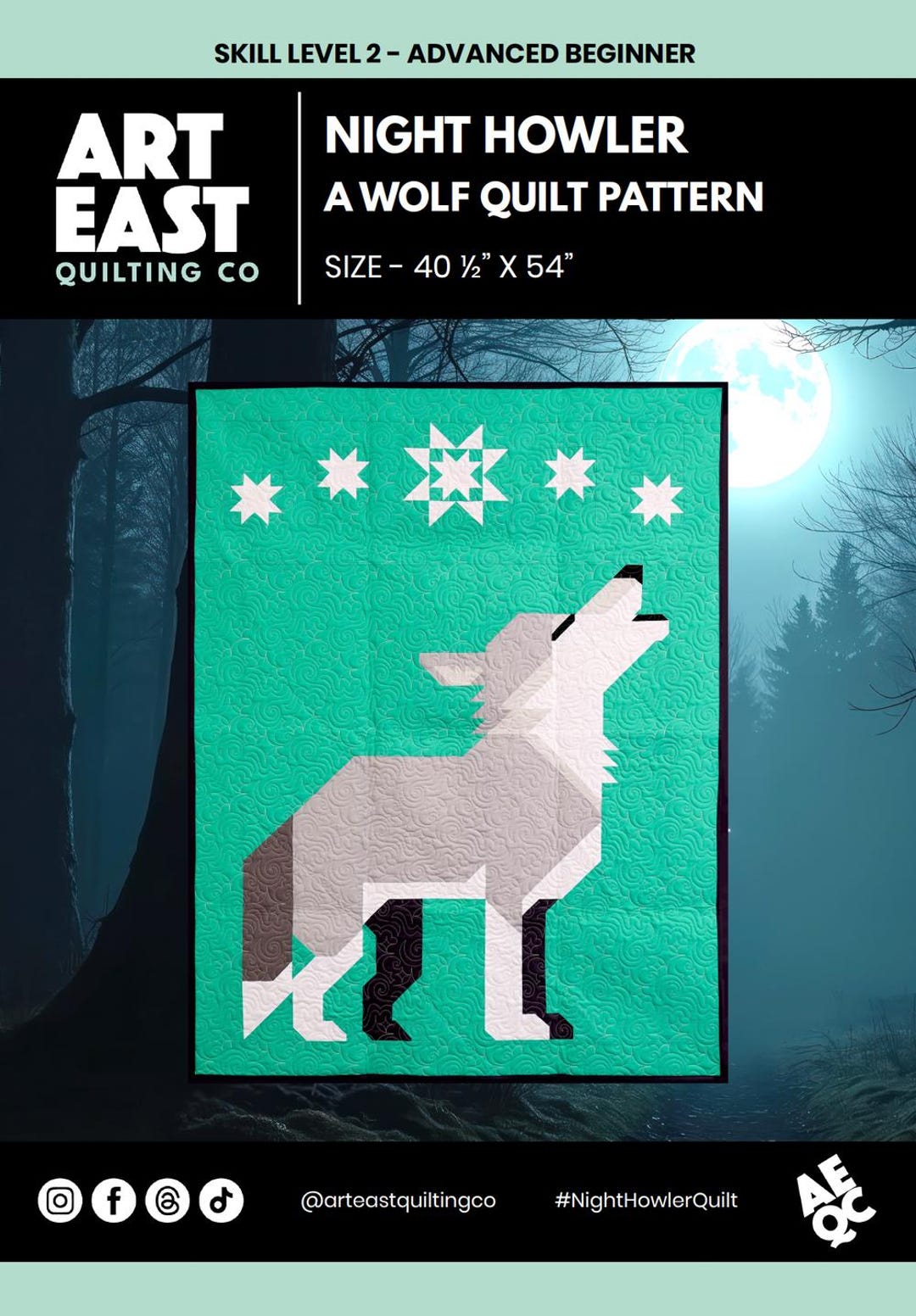 Night Howler Quilt Pattern Booklet - by Art East Quilt Company ...