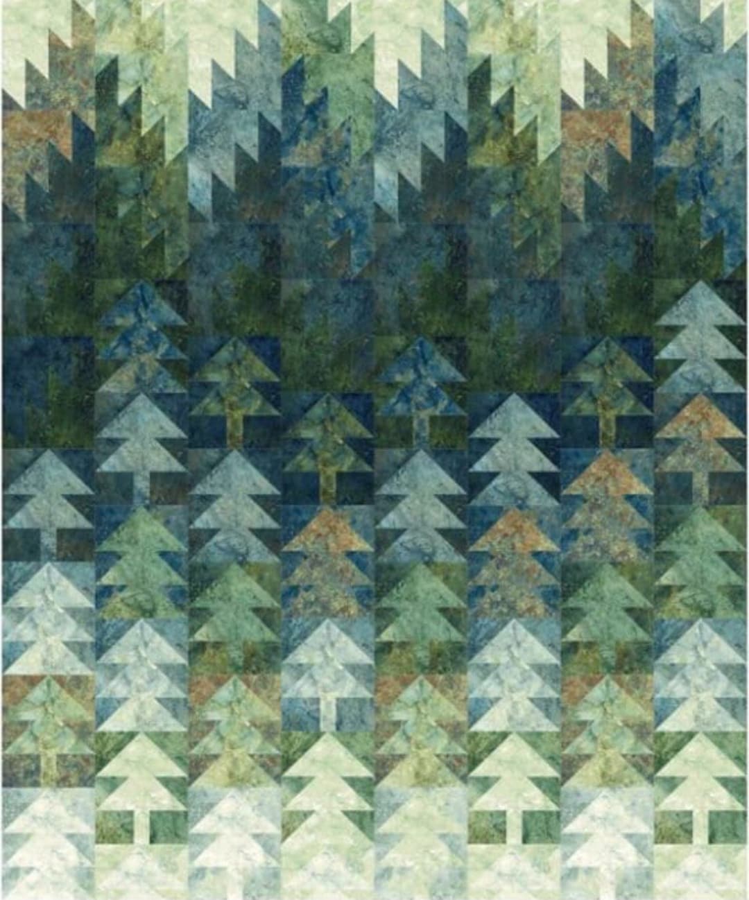 Misted Pines 2.0 - Quilt Kit - by Patti's Patchwork - Green Ombre Trees ...