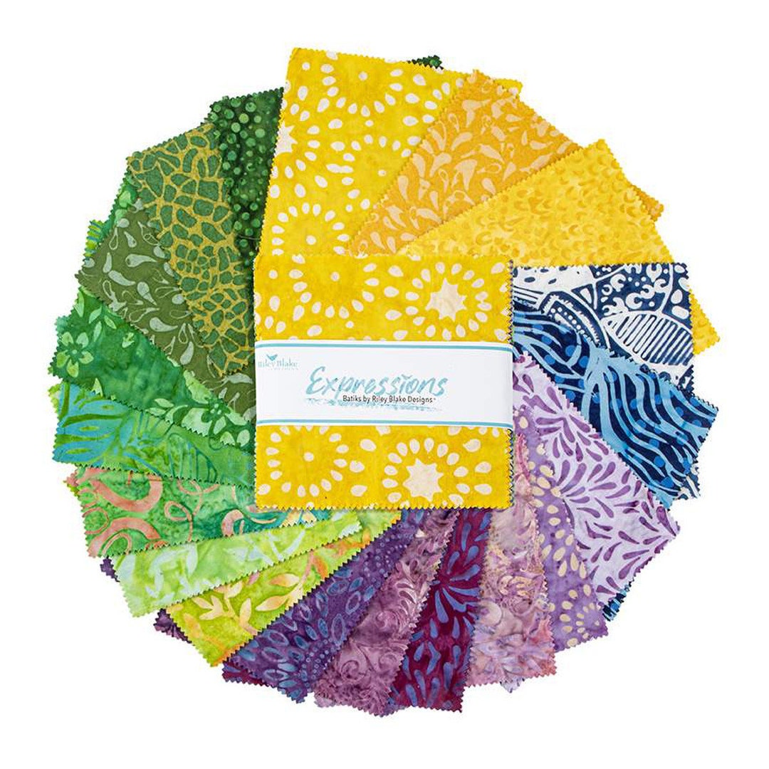 Expressions Batiks Meadow 5" Stacker - Batik Charm Pack - 5-MDW-42 - Etsy