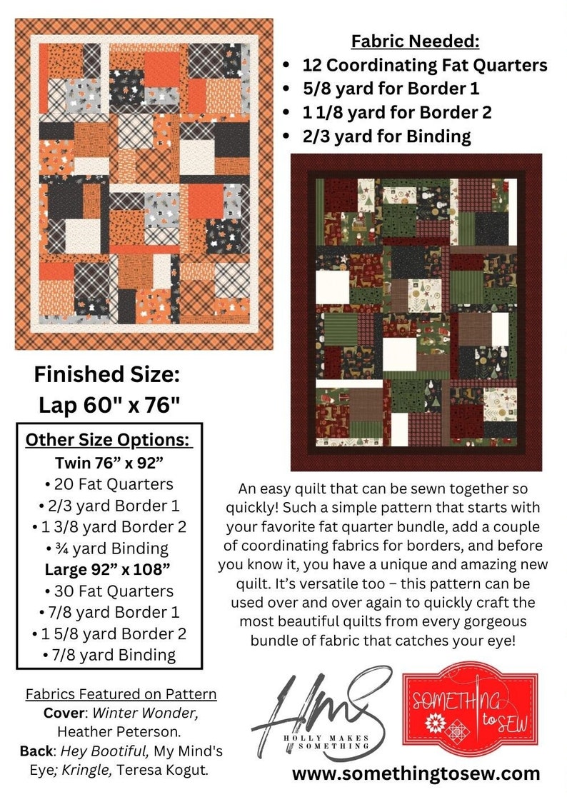 Fat Quarter Fascination - Quilt KIT - Featuring Hey Bootiful by My Mind ...