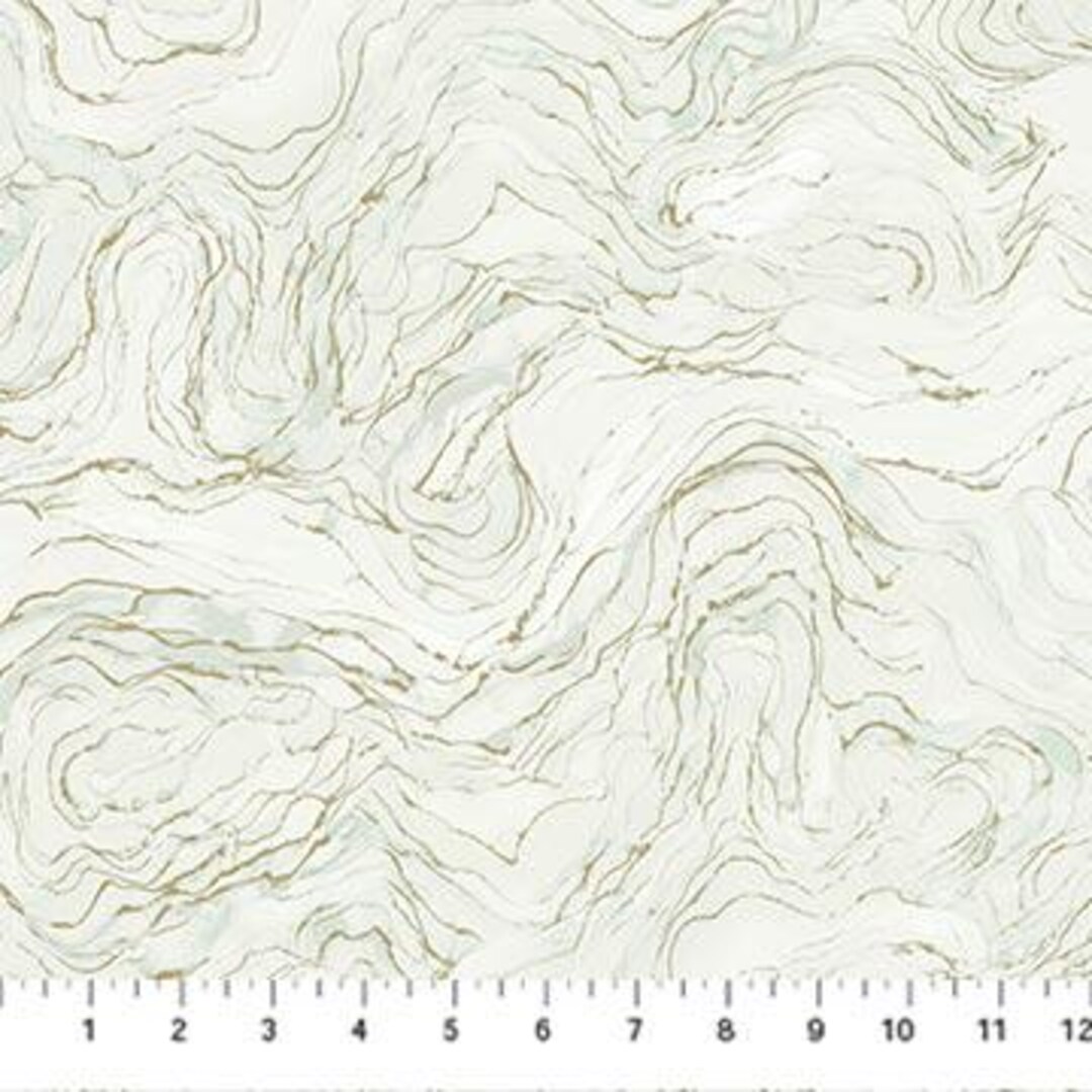 Midas Touch - Wave Texture, Sage - Yardage - Northcott Fabrics - Tonal, Blender, Metallic ...