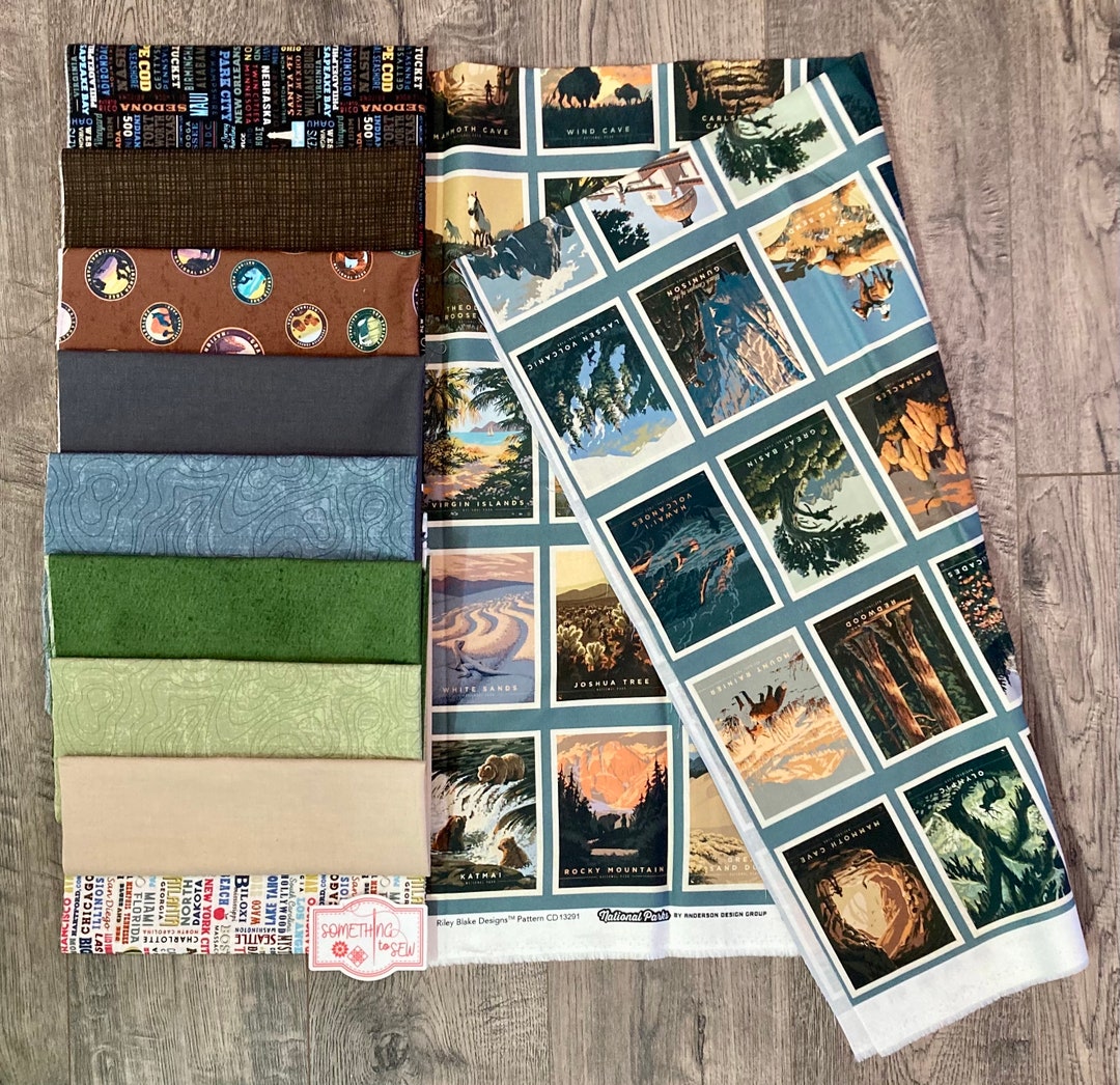 National Parks Picks - HALF YARD Bundle + Panel! - (9) Half Yards + (1 ...