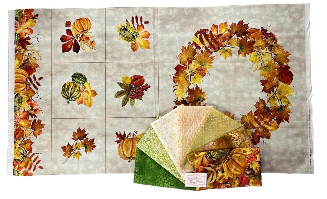 Celebrate Autumn - Fat Quarter Bundle Plus PANEL! - 7 Fat Quarters + 24 ...