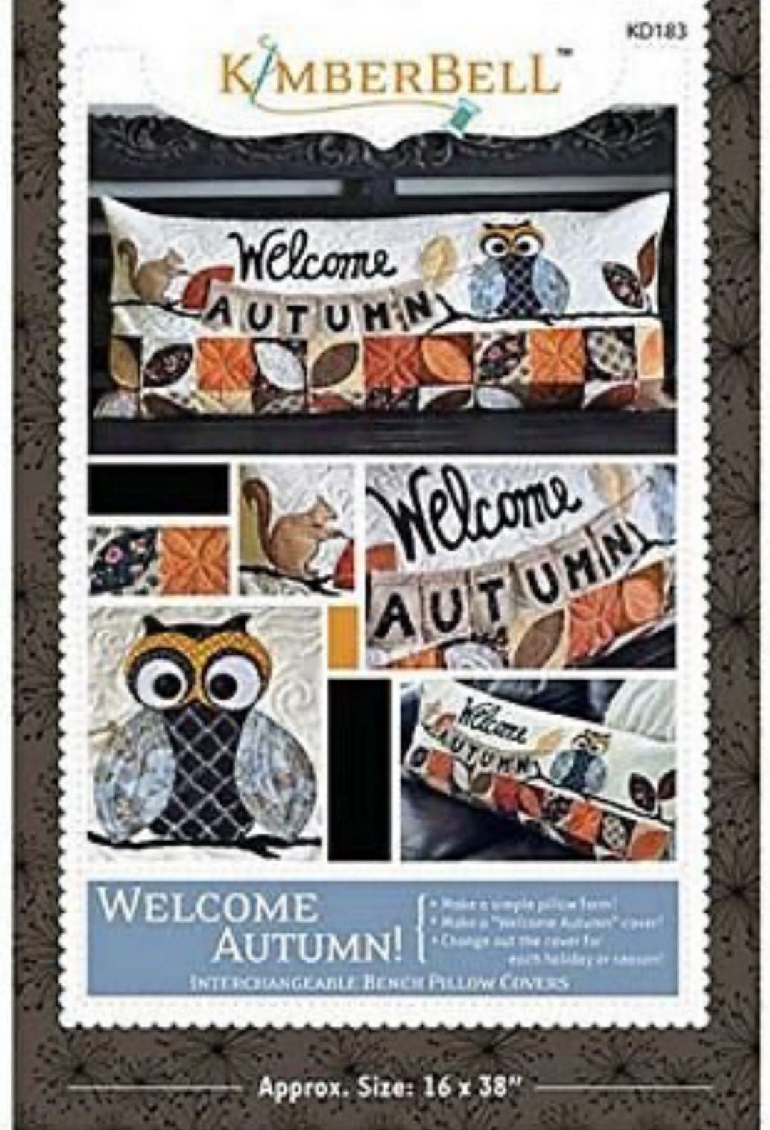 Welcome Autumn Bench Pillow PATTERN, Sewing Kimberbell KD183 - Etsy