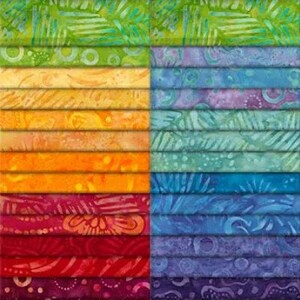 Color Splash Batiks 40 Karat Gems Jelly Roll 40 2.5 X 42 Strips ...