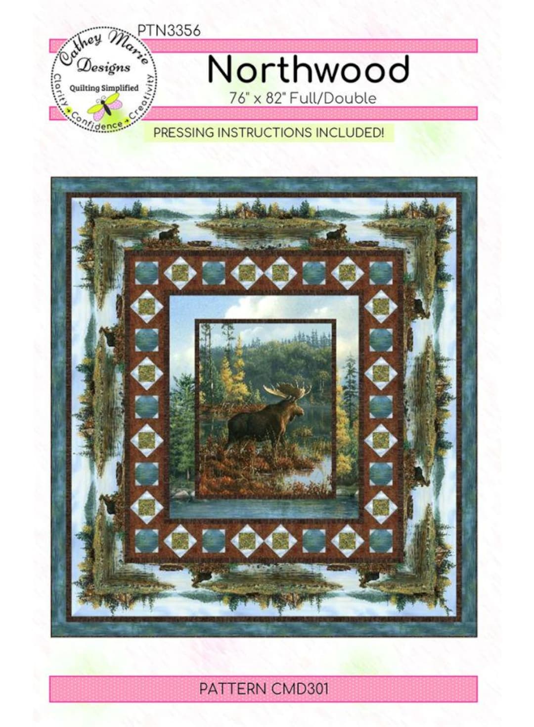 Northwood - Quilt PATTERN - by Cathey Marie Designs - 76" X 82" - Panel ...