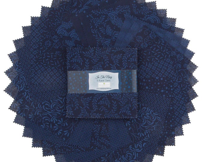 Essentials in the Navy - 5 Karat Gems - Charm Pack - 42 5" Squares ...