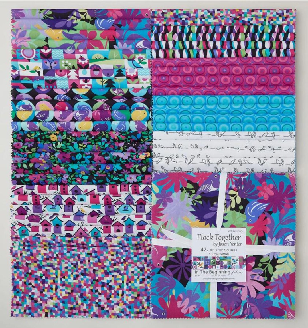 Flock Together - Layer Cake - (42) 10” Squares - 10” Stacker - by Jason ...
