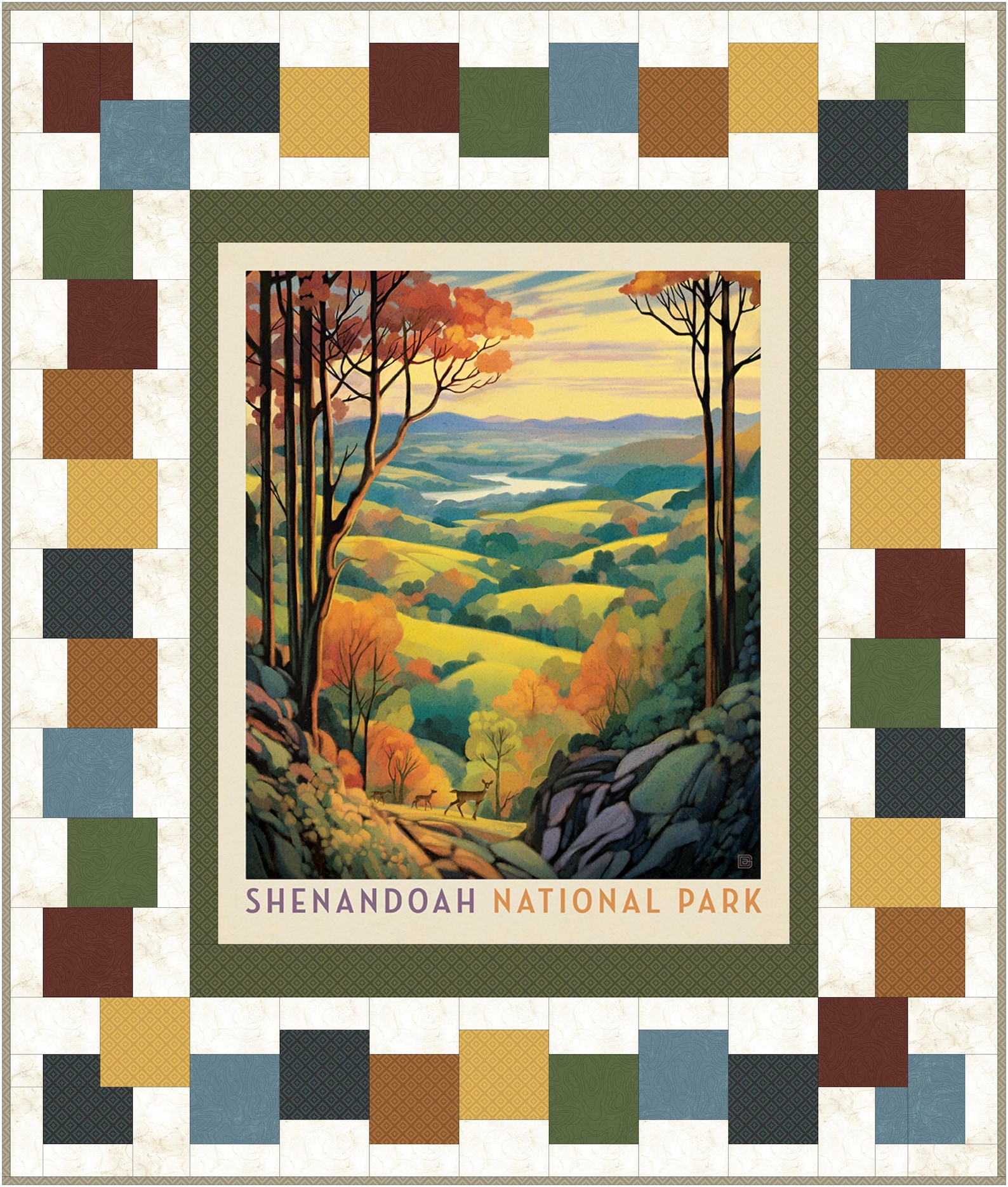 Shenandoah National Park Quilt KIT - Features National Parks Panel by ...