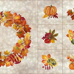 Celebrate Autumn - Fat Quarter Bundle Plus PANEL! - 7 Fat Quarters + 24 ...