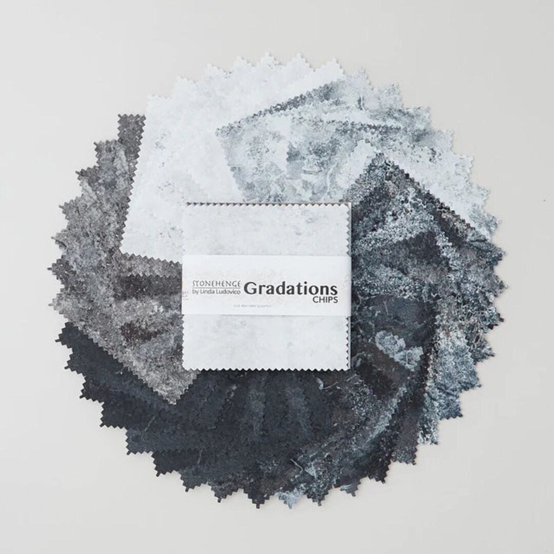 Stonehenge Gradations II - Graphite Chips - Charm Pack - (42) 5 ...