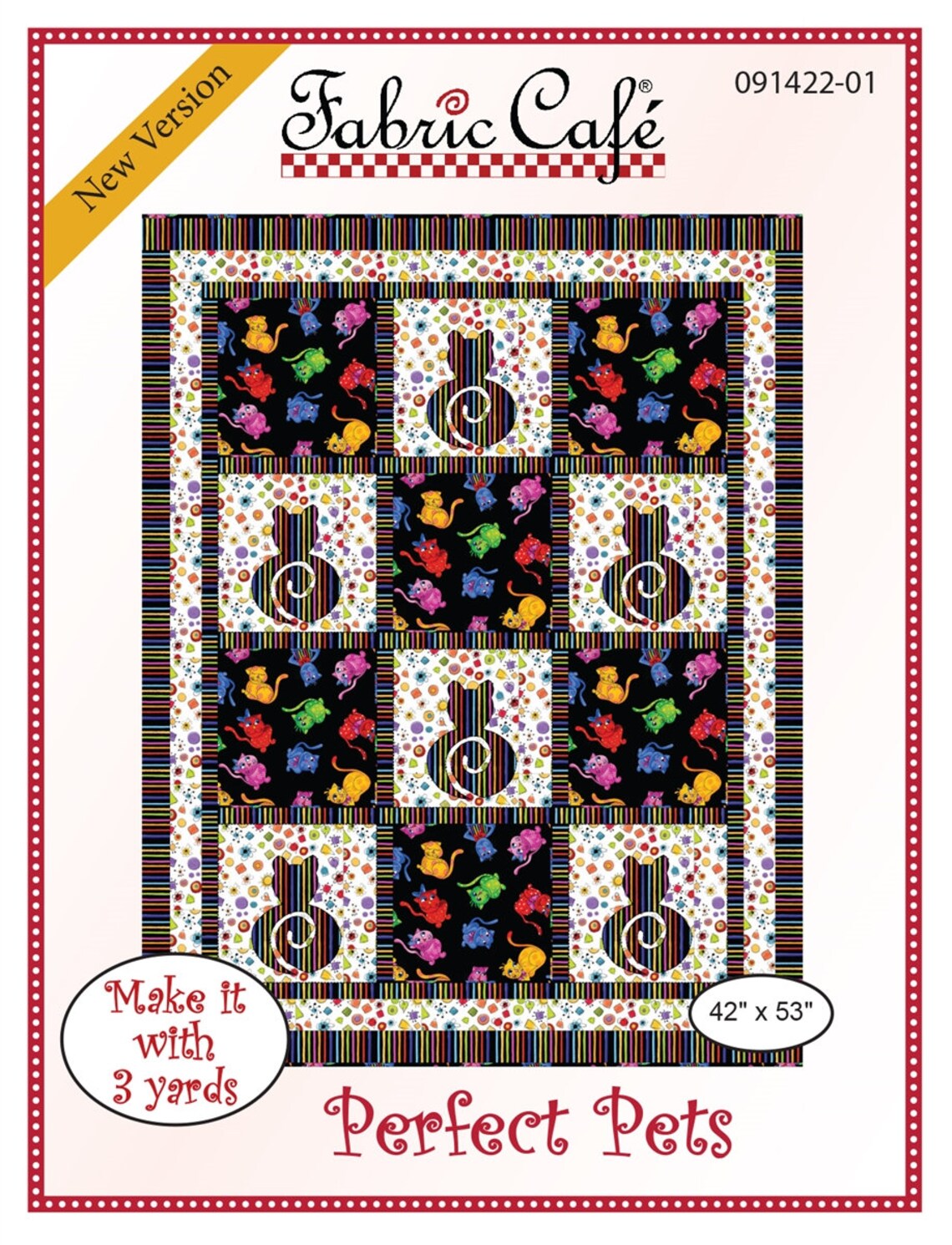 Perfect Pets - 3 Yard Quilt Pattern - by Fran Morgan of Fabric Cafe ...