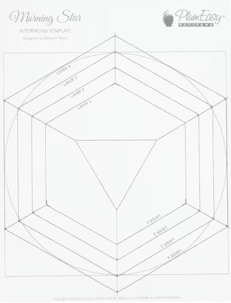 Morning Star Interfacing Templates - 3pk - by Plumeasy - Etsy