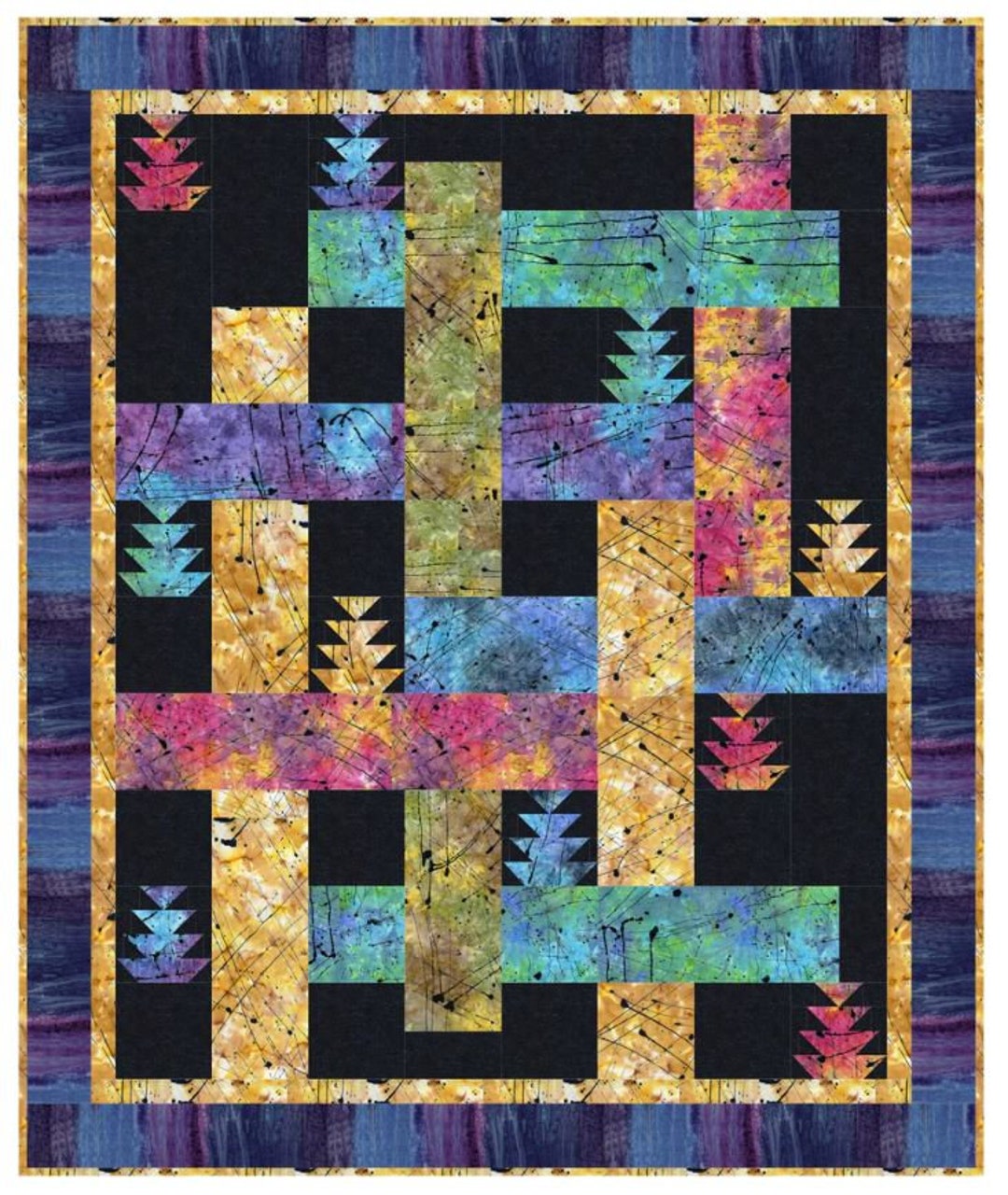 Crossed Colors - Quilt Pattern - Bound to Be Quilting, Pat Syta & Mimi ...