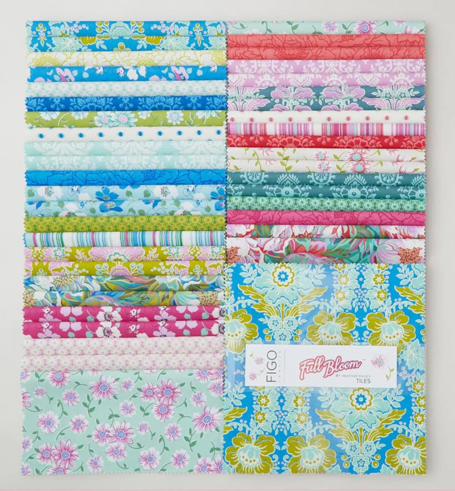 Full Bloom Tiles - Layer Cake - (42) 10" Squares - Stacker - by Heather ...