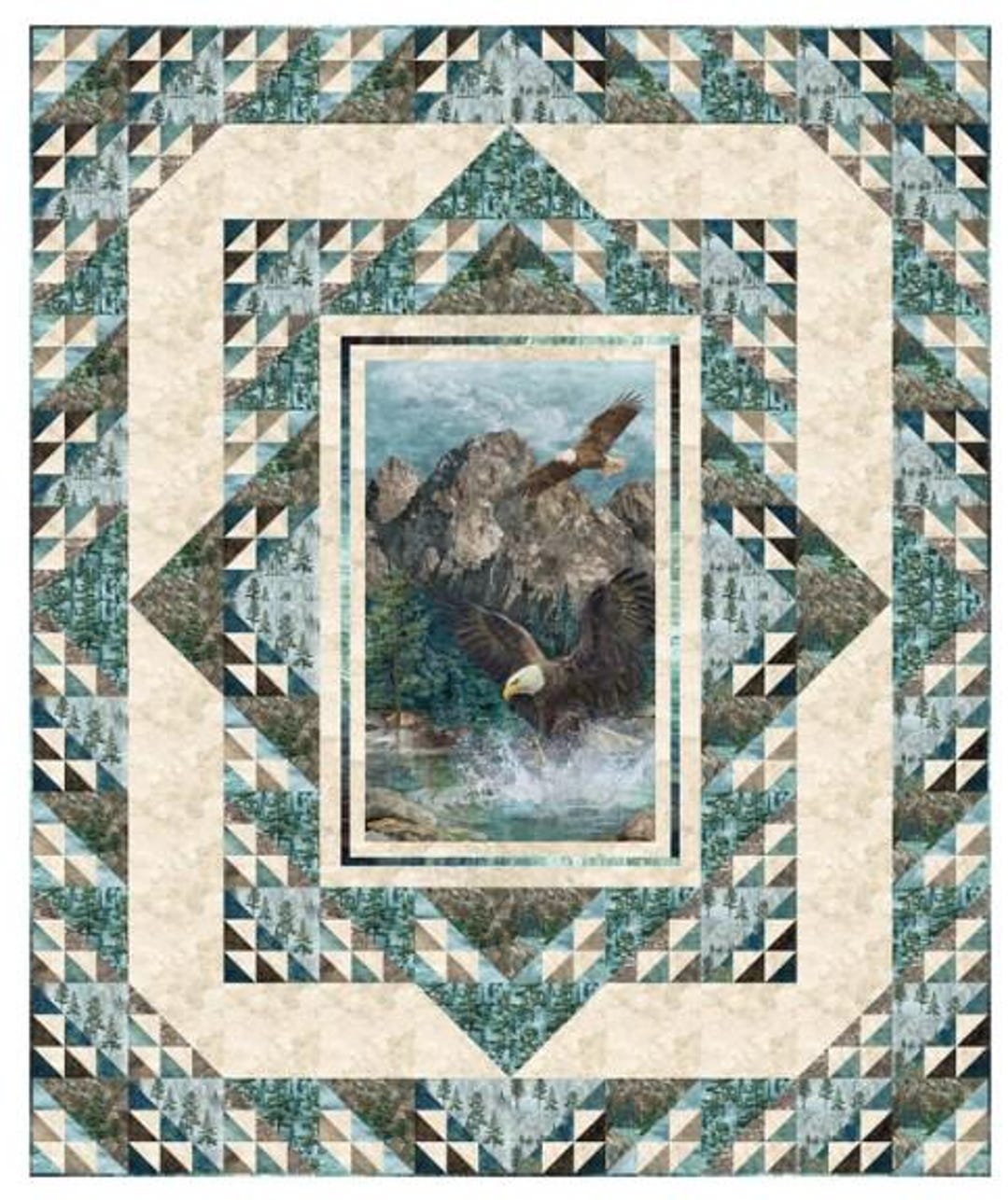Soar! - Quilt PATTERN - by Patti's Patchwork - Multiple Sizes - Features Eagle's Pass Fabric by ...