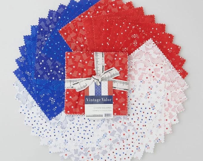 Vintage Valor - Charm Pack - by Robert Kaufman Fabrics - 5” Squares ...