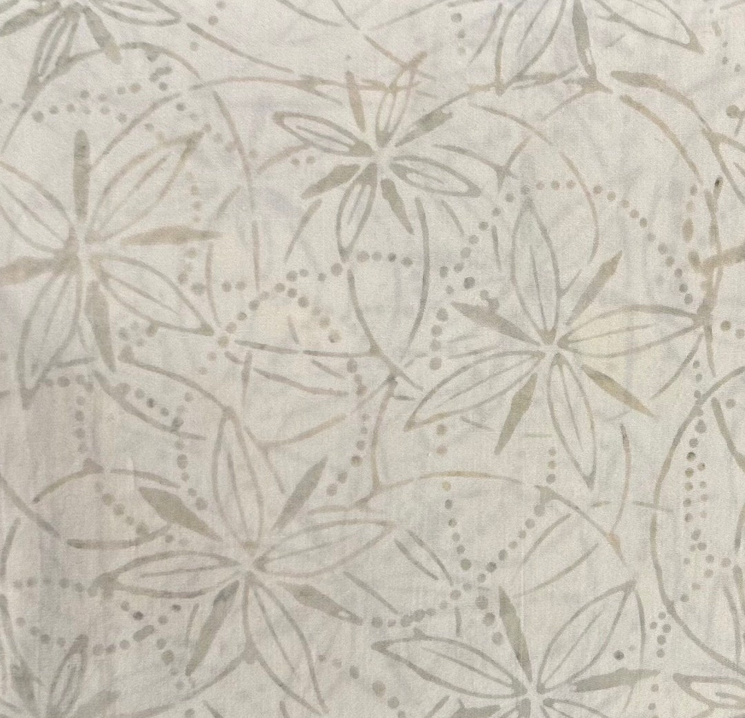 Tonga Batiks Neutral Floral Yardage by Timeless Treasures Tonga-b6924 ...