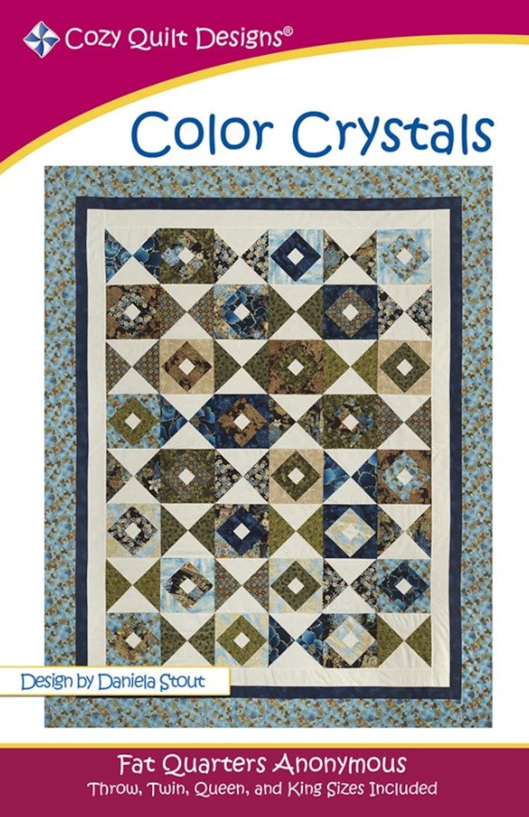 Color Crystals - Quilt Pattern - by Daniela Stout, Cozy Quilt Designs ...