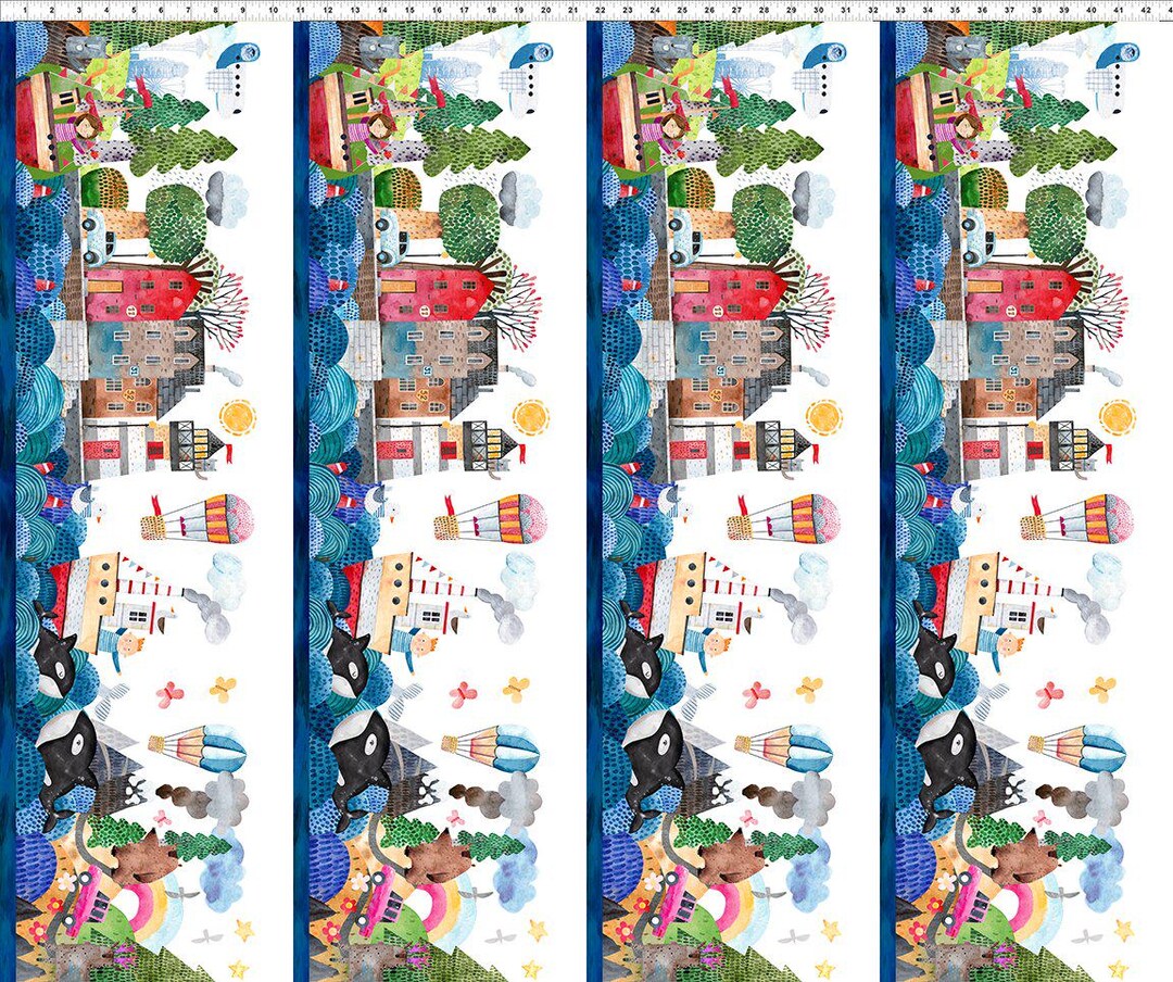 Shop Hop 2023 Border Print - Yardage - in the Beginning - Boats, Water ...