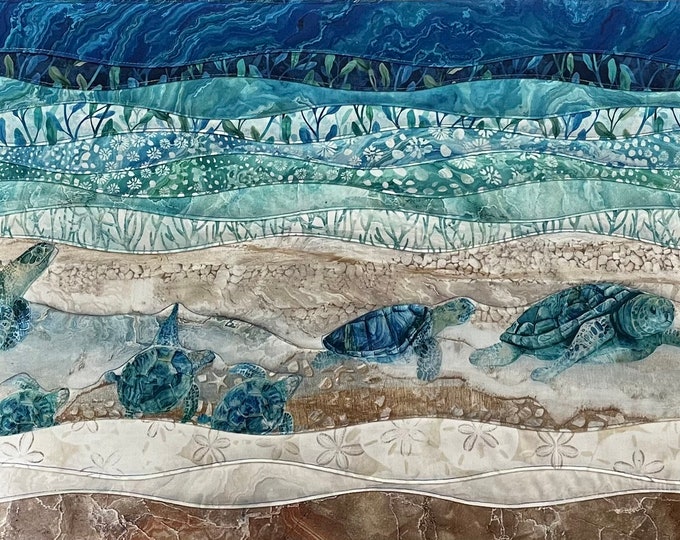 Turtle Bay Jelly Roll Jiggle KIT- Quilt-as-you-go - Table Runner - by ...