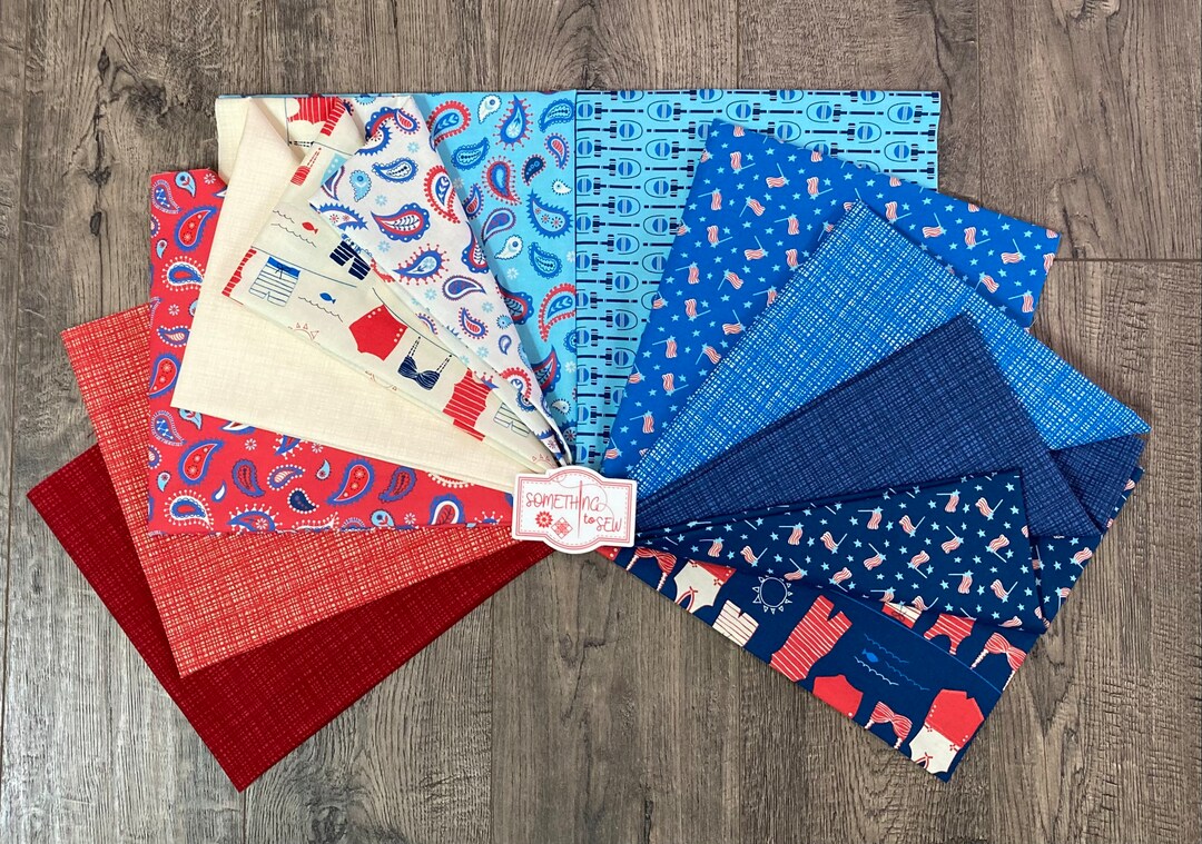 Red White & Bang! Patriotic Fat Quarter Bundle - 13 Fat Quarters ...