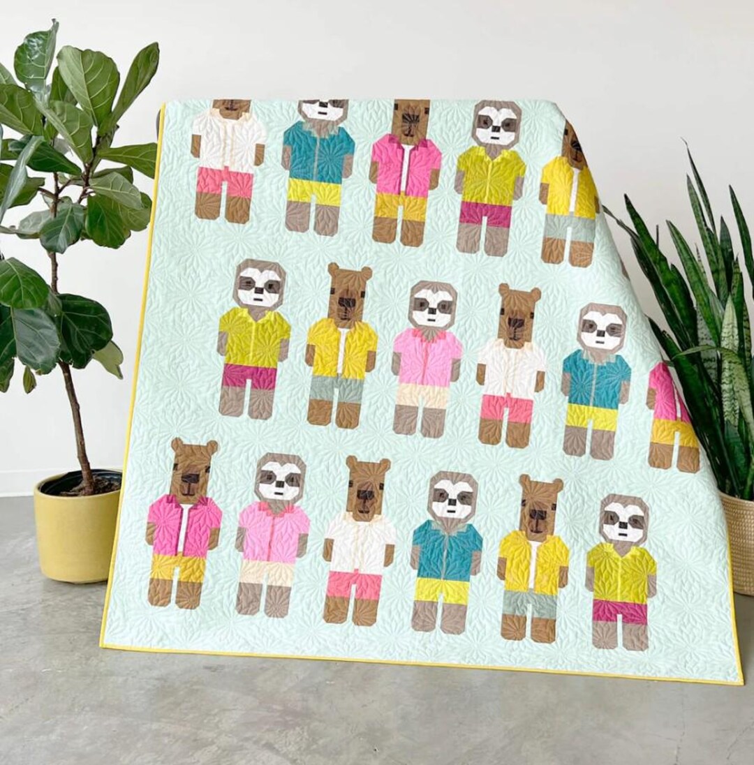 Capybara & Sloth - Quilt PATTERN - by Elizabeth Hartman - 2 Sizes and a ...