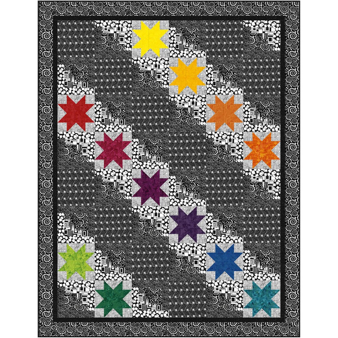 Picnic Under the Stars Quilt KIT - Featuring Graphix Batiks by Island ...