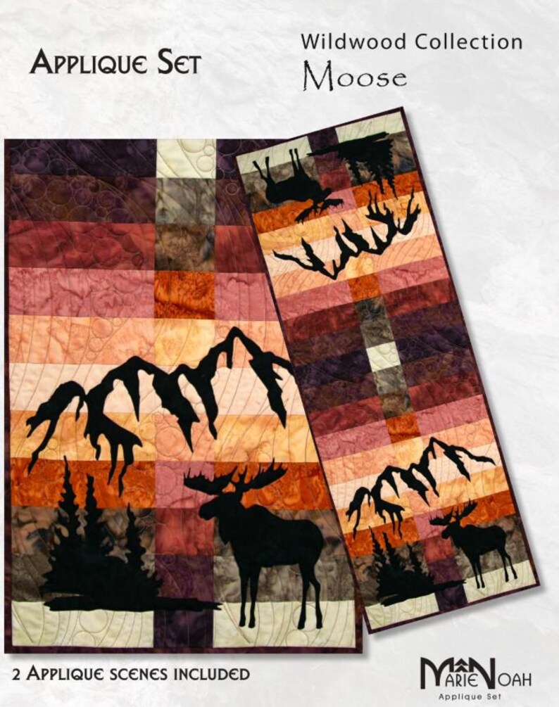 Wildwood Collection - Moose - Applique Set - by Marie Noah at Northern ...