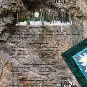 Night Watch PATTERN - by Marie Noah at Northern Threads - Quilt Size ...