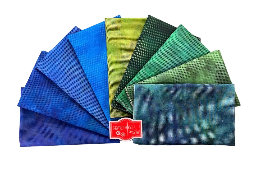 Dit Dot Blues & Greens - Fat Quarter Bundle - (9) Fqs - From the in the ...