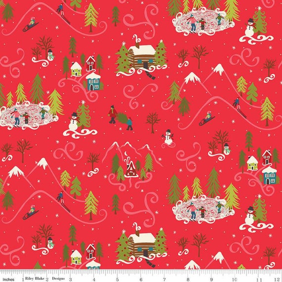 Winter Wonder Winter Scene Red by Heather Peterson for - Etsy