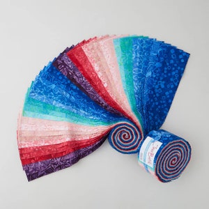 Java Batiks Blossom Strips - Jelly Roll - (40) 2.5" Strips - by Maywood ...